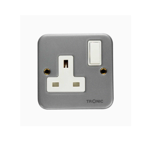13amp Metal Single Socket Powerlite - Nikko Hardware