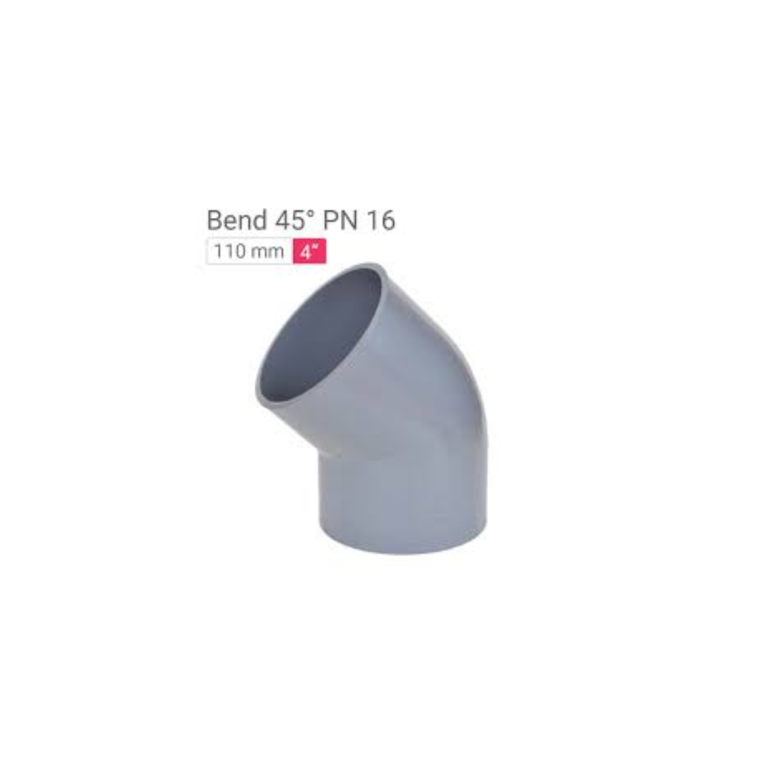 4" PVC bend 45 - Nikko Hardware