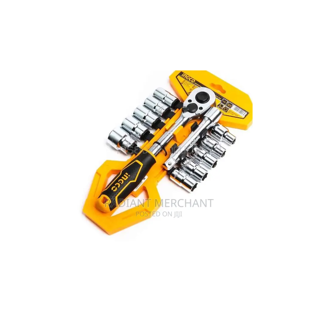 12'Pcs Ratchet Socket Set INGCO - Nikko Hardware