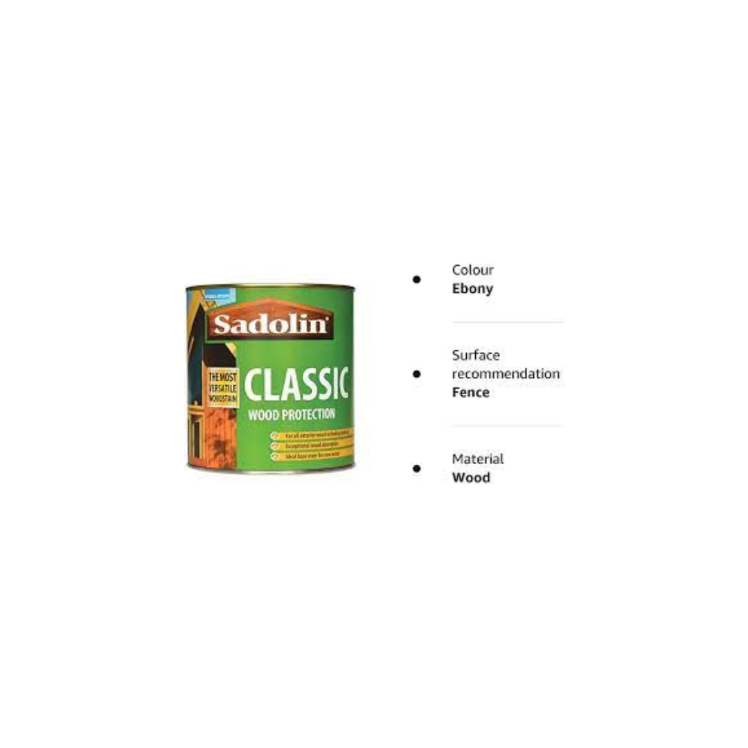 1lt Ebony Pinotex Exterior Sadolin - Nikko Hardware